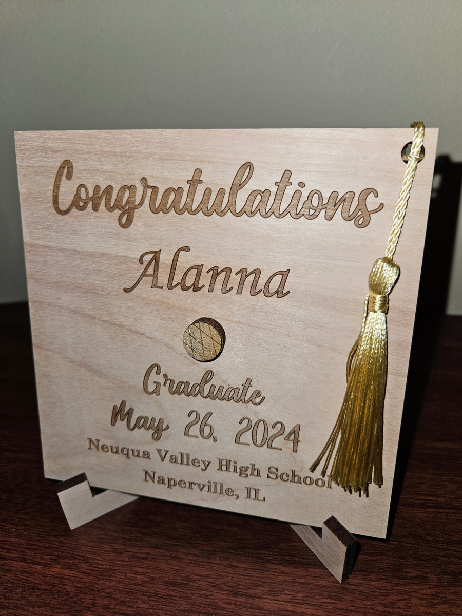 Personalized Graduation Gift 2024 | Laser Engraved Wood Graduation Car ...